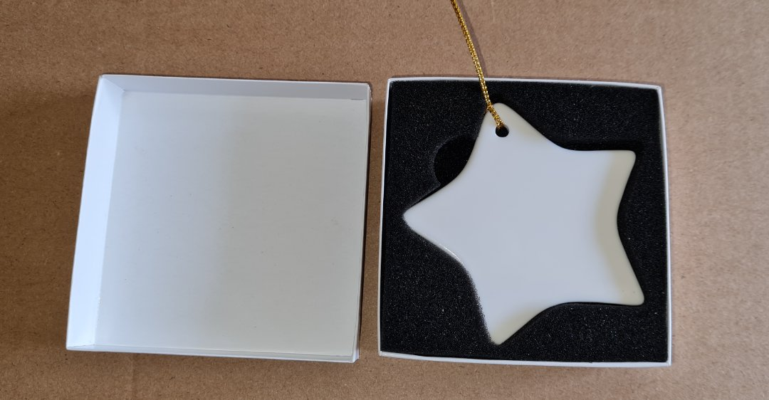 Ceramic star Tree Decorations, optional box – The Cushion Queen Wholesale