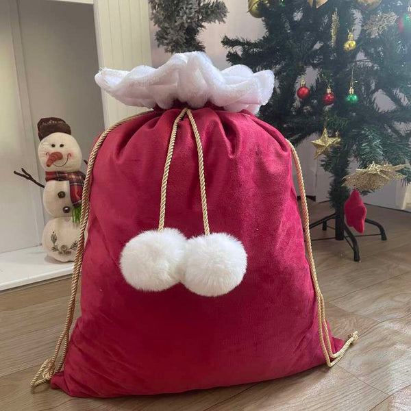 Velvet Santa Sacks - Red or White – The Cushion Queen Wholesale