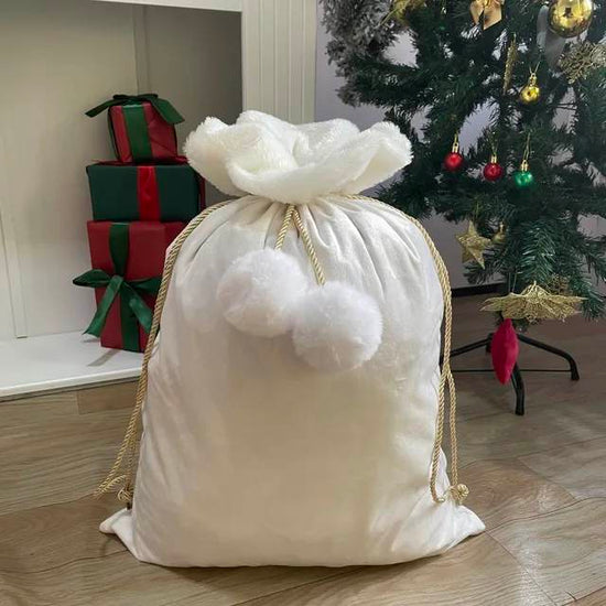 Velvet Santa Sacks - Red or White – The Cushion Queen Wholesale
